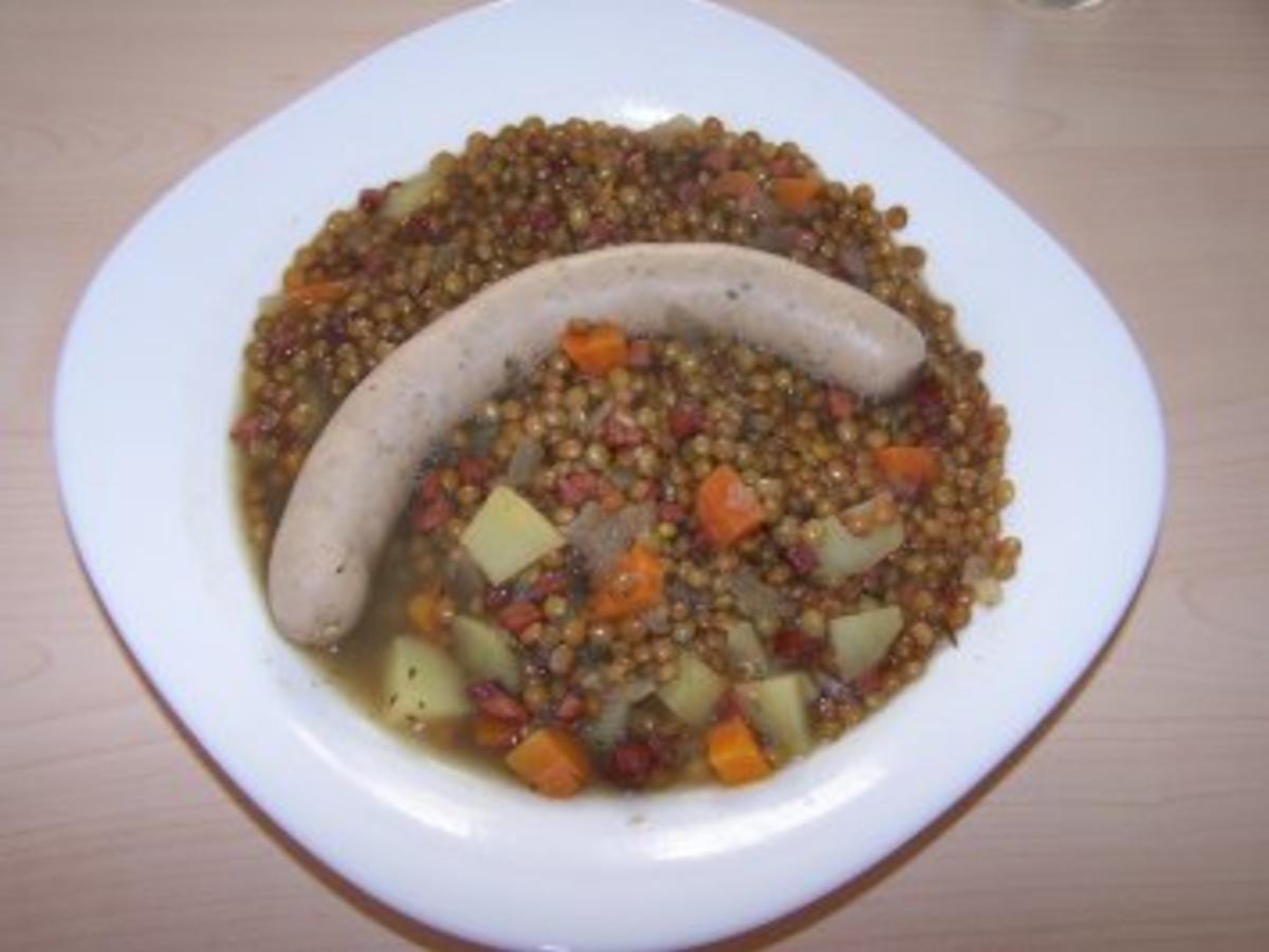 Linseneintopf mit Würstchen - einfach - von Florinda
