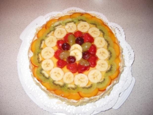 Obsttorte mit Puddingcreme - Rezept mit Bild - kochbar.de
