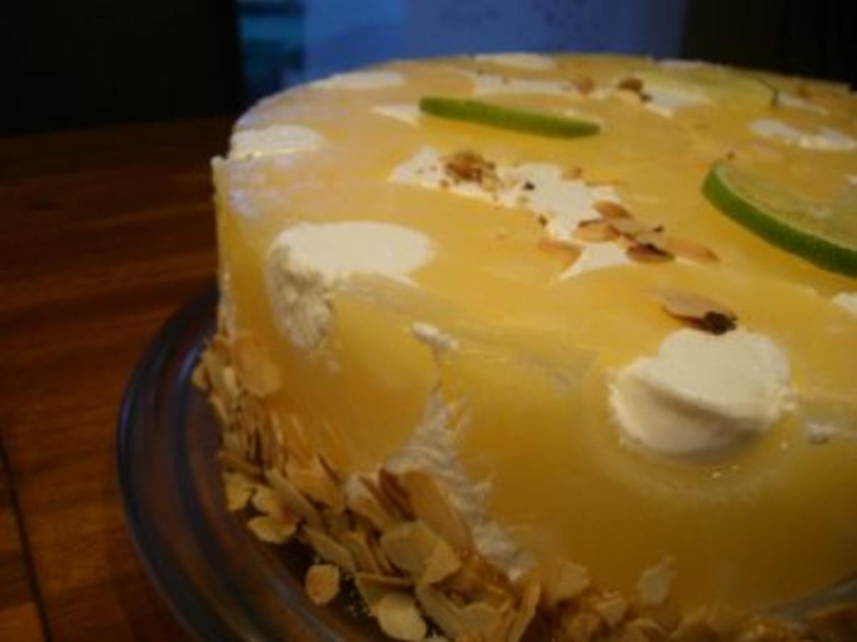 Torte : Ananas Torte - einfach - 153 kcal/100g