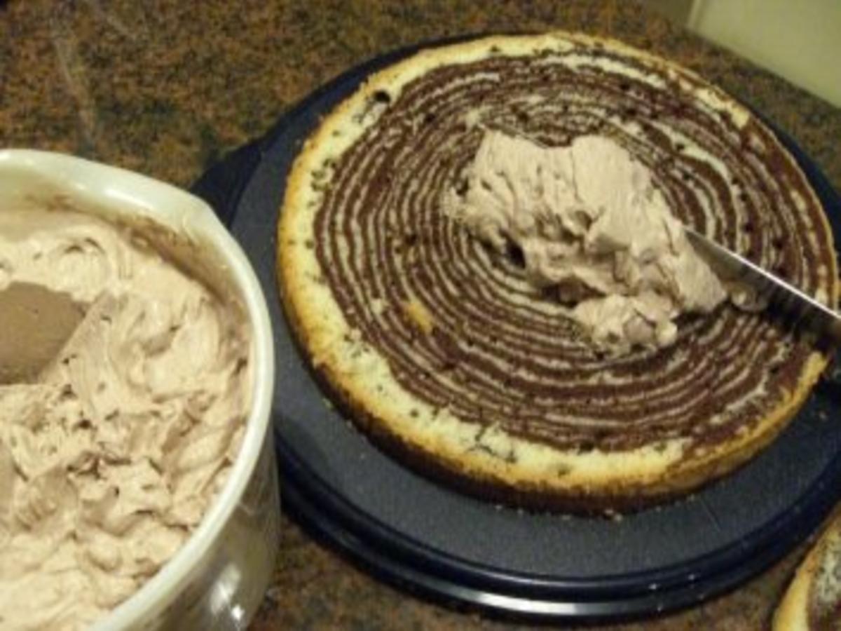 Biskuit: ZEBRA ~ TORTE - einfach - von Rezeptsammlerin