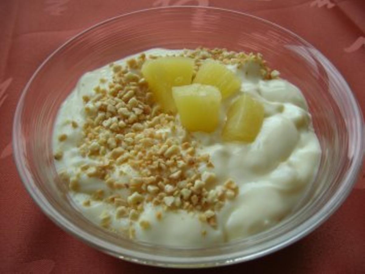 Mandel Ananas Creme - schnell & einfach - 118 kcal/100g