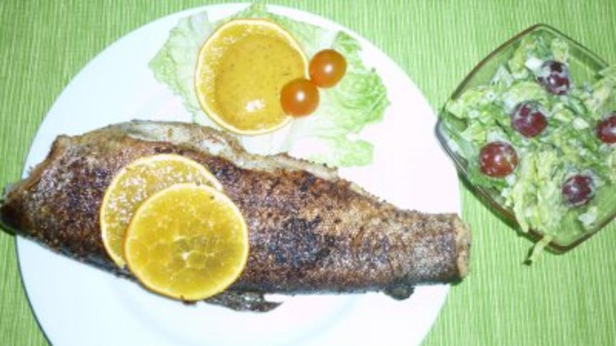 Gebratene Forelle mit würziger Orangencreme - Rezept - kochbar.de