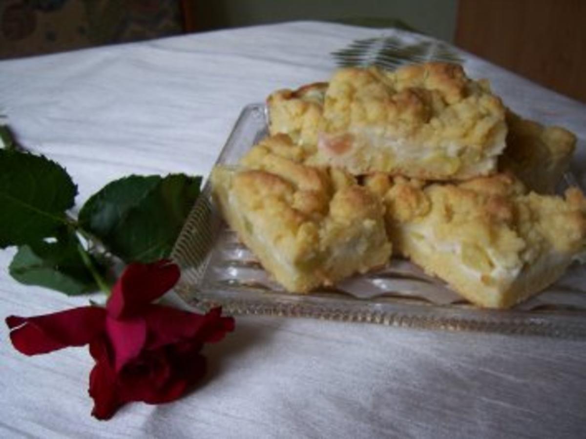 Rhabarber Pudding Streusel - schnell & einfach - 321 kcal/100g