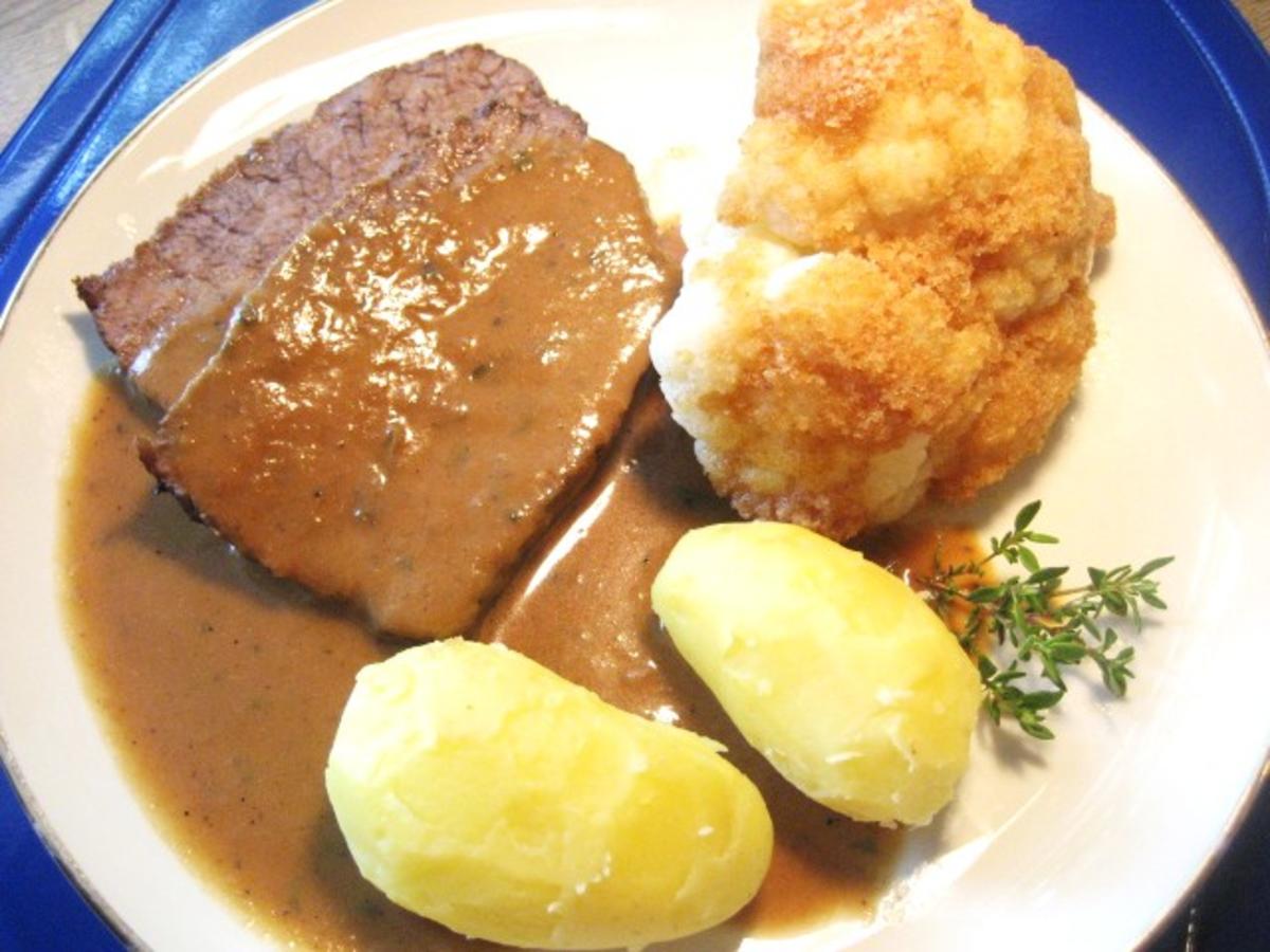 Rinderbraten ... ... zart und saftig - so lieben wir ihn! - Rezept mit Bild