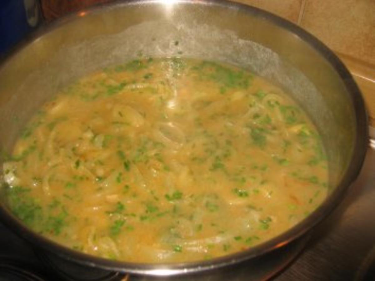 Fleisch: Corned Beef an lecker Zwiebelsosse - einfach - 134 kcal/100g