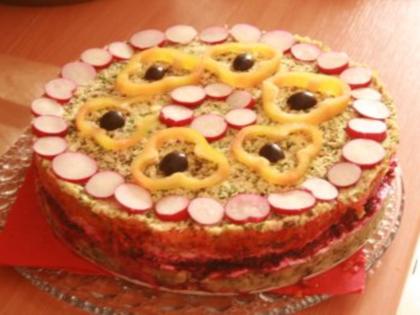 Kalte Gemüsetorte - einfach - 132 kcal/100g