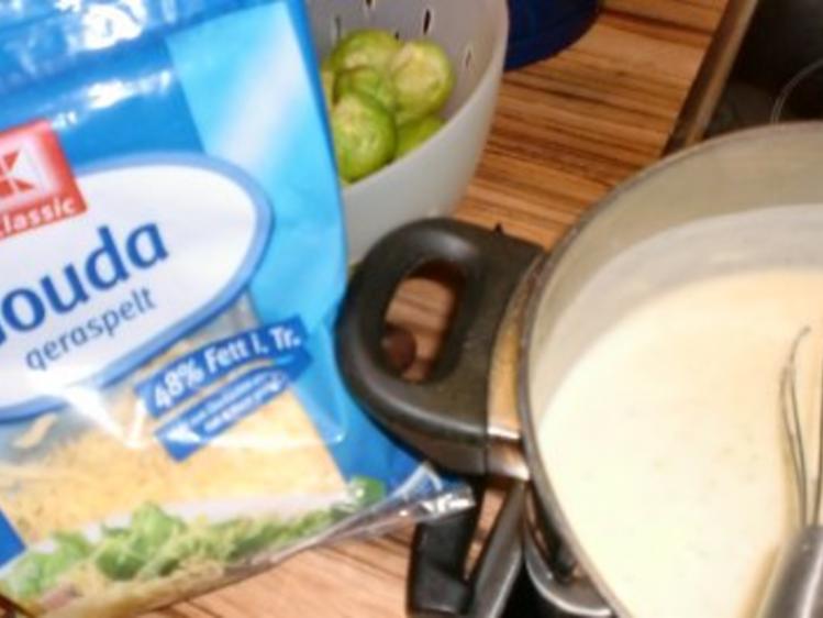 Beilage: Rosenkohl in Käse Sahne Sosse - einfach - 261 kcal/100g