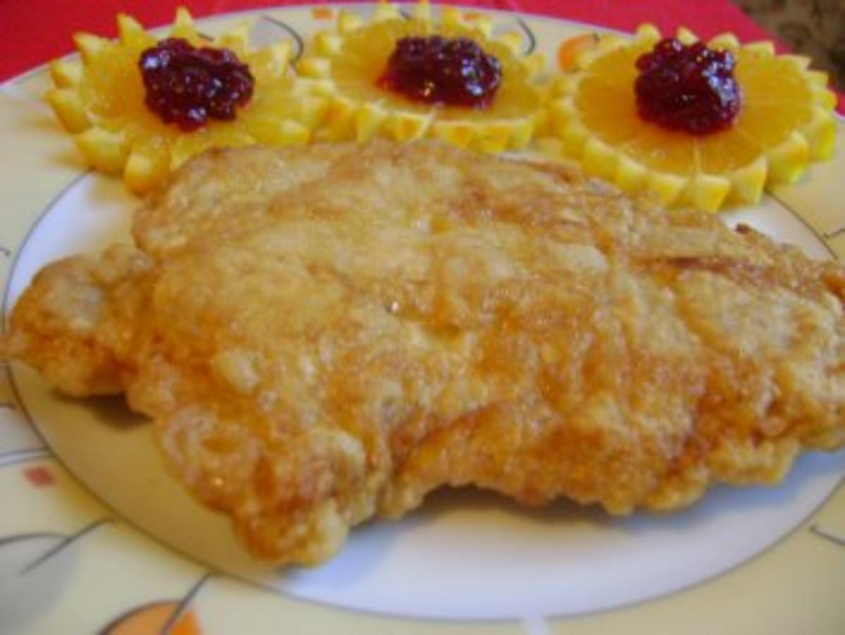 Pariserschnitzel mit einer ungewöhnlichen Beilage - aber superlecker ...