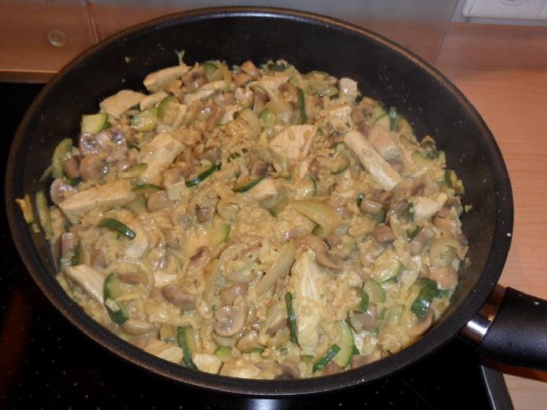 Putenfleisch mit Zucchini und Reis - einfach - von Paprilotte