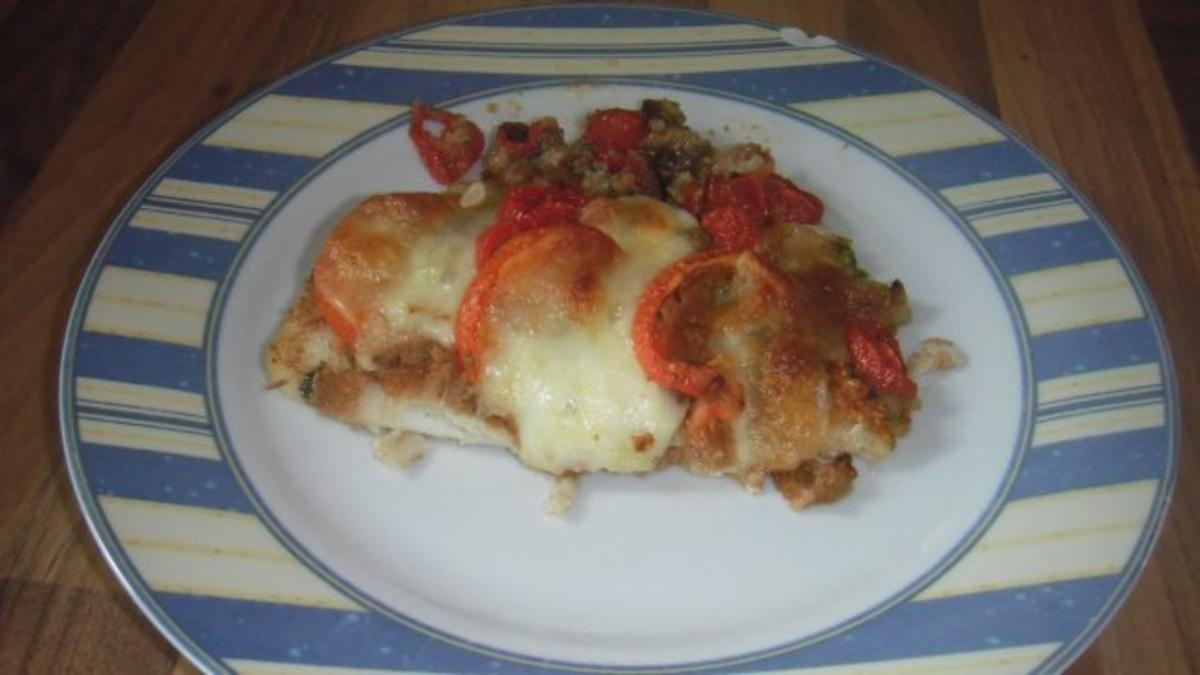 Schollenfilet mit Tomate und Mozzarella - Rezept - kochbar.de