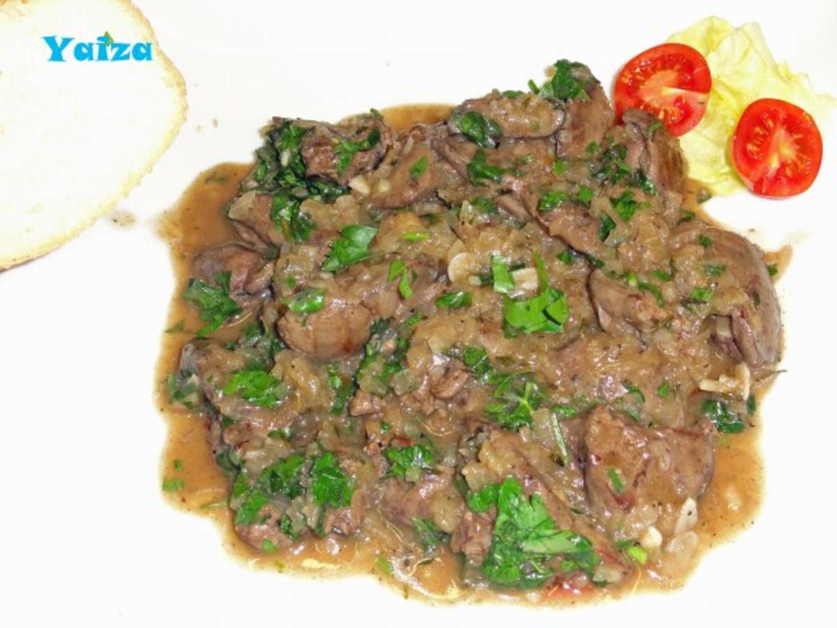 Higado de pollo en salsa de Jerez - Rezept - kochbar.de