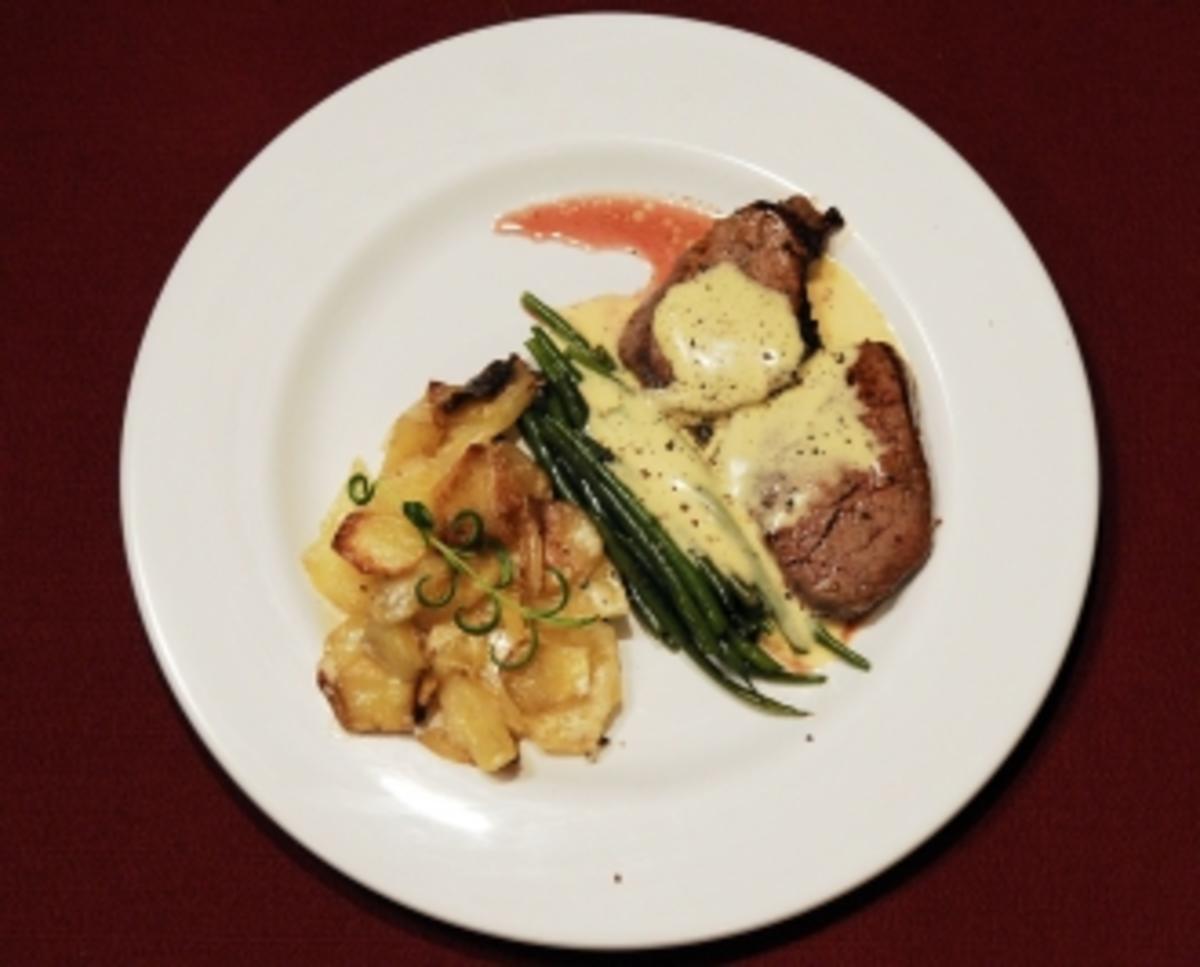 Rinderfilet \"Patrice Hollandaise\" mit Kartoffelgratin (René Hiepen ...