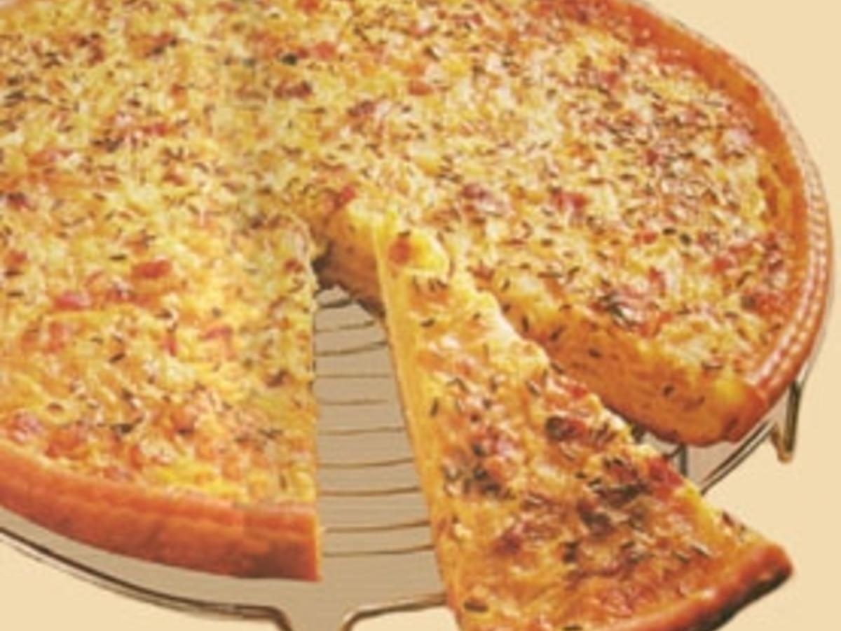 Zwiebelkuchen fettarm - einfach - 113 kcal/100g