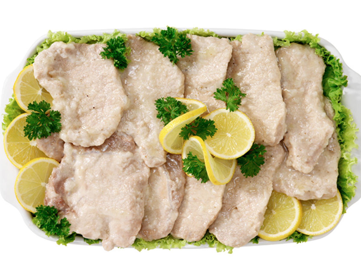 Kalbsschnitzel Scaloppine al Limone - schnell & einfach - 74 kcal/100g
