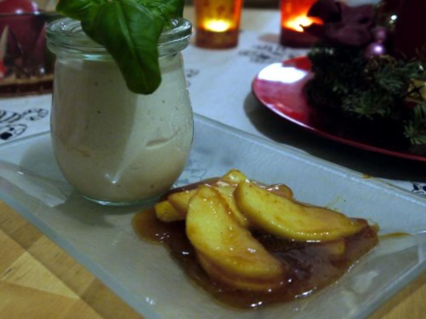 Maronencreme mit karamellisierten Apfelspalten - einfach - 143 kcal/100g