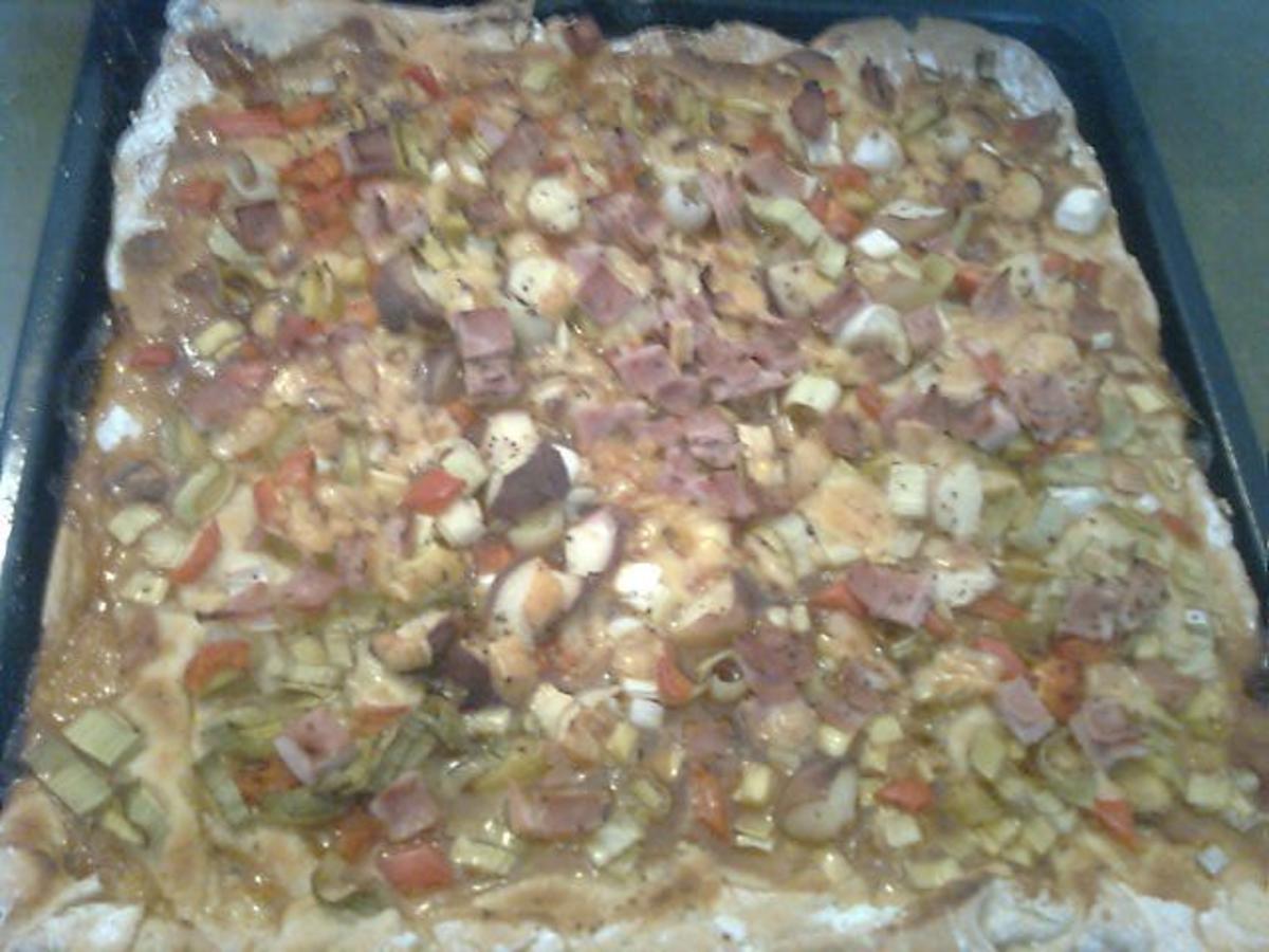 Lauch Pizza - einfach - 244 kcal/100g