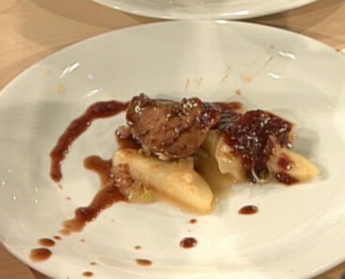 Asiatisch zubereitete Entenleber mit Soja und Bergpfirsich a la Kim ...