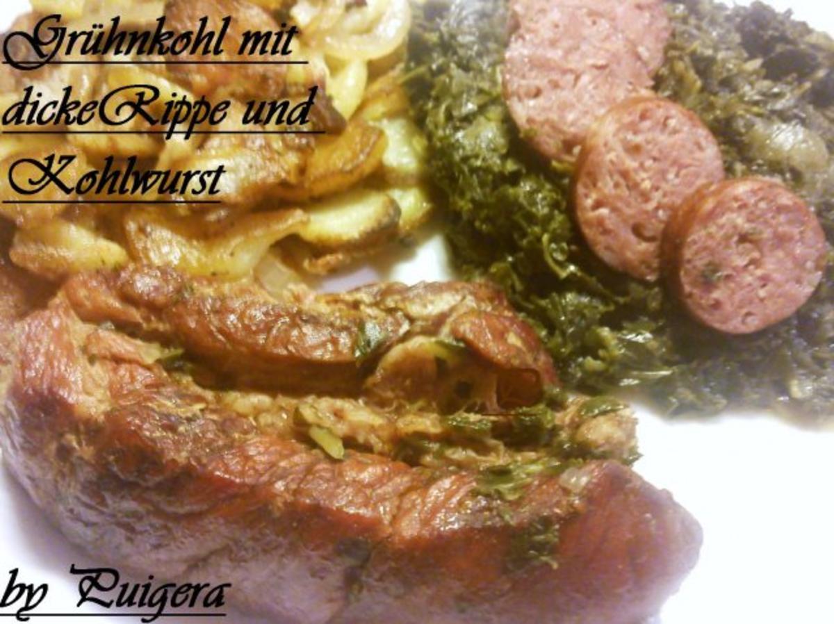 Grünkohl mit geräucherter Rippe und Bratkartoffeln - Rezept - kochbar.de
