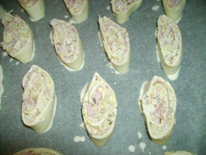 Würzige Blätterteigschnecken - einfach - 238 kcal/100g