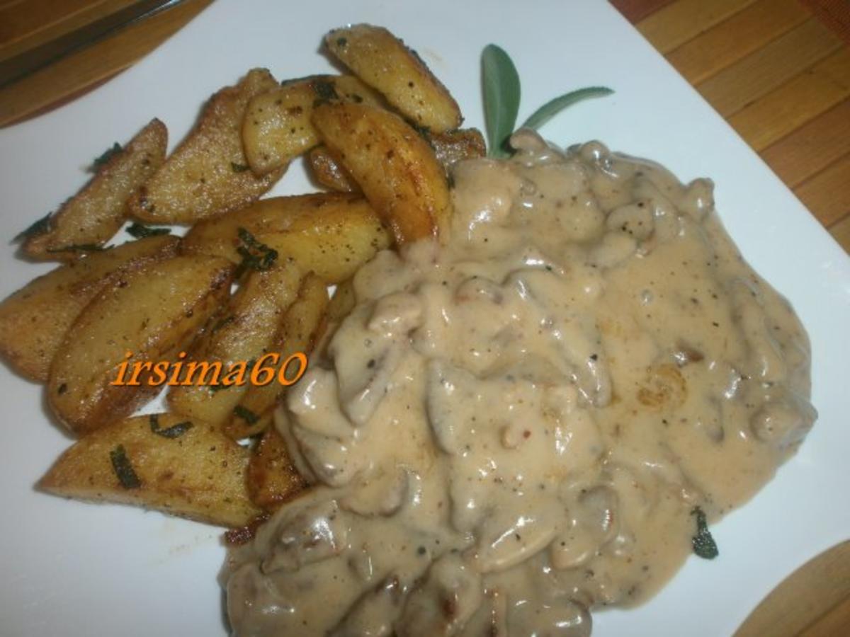 Geschnetzeltes an Salbei Kartoffeln - einfach - 109 kcal/100g