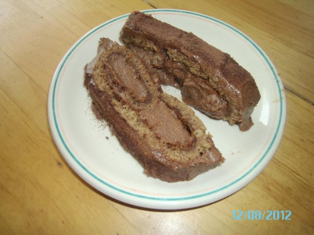 Nuss Schoko Roulade - einfach - 418 kcal/100g