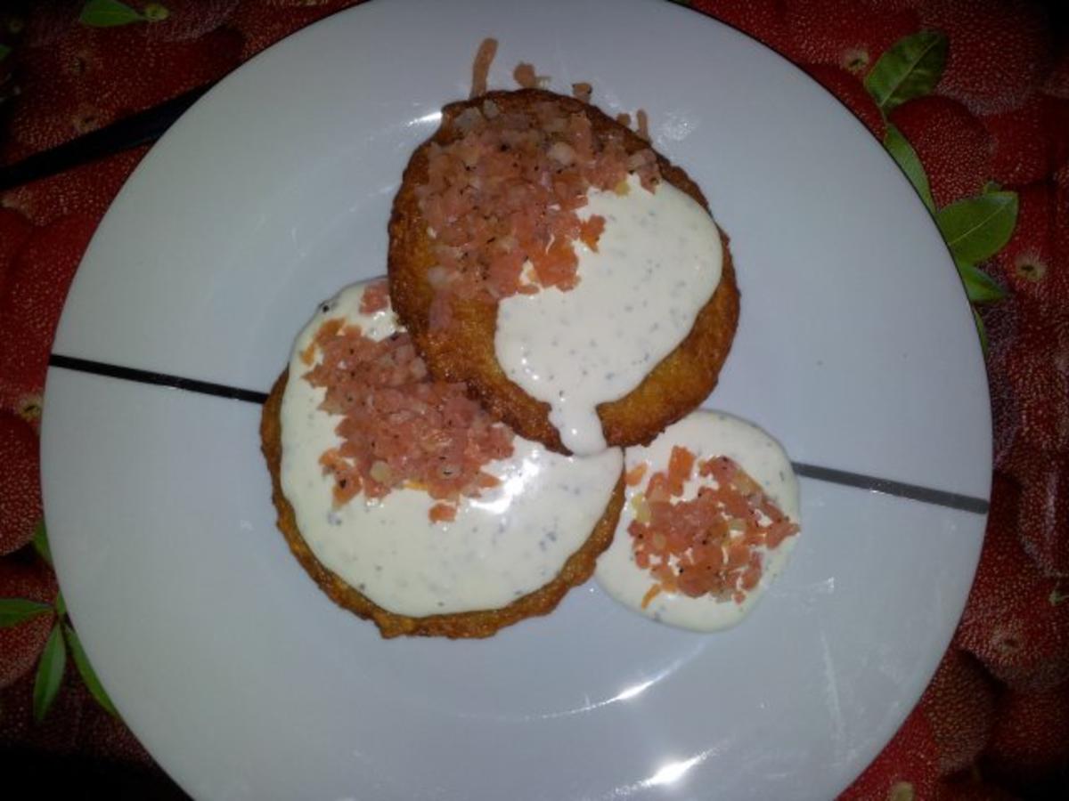 Lachs Tartar Burger im Reibekuchenbett kl Ergänzung - schnell & einfach ...