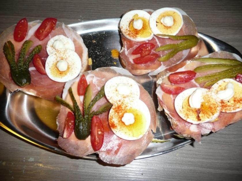 Belegte Brötchen - schnell & einfach - 144 kcal/100g