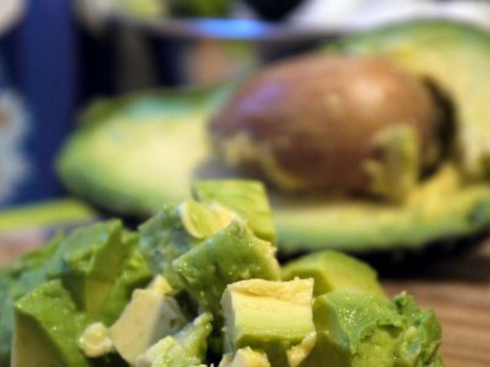 Reispfanne mit Garnelen und Avocado - einfach - 356 kcal/100g