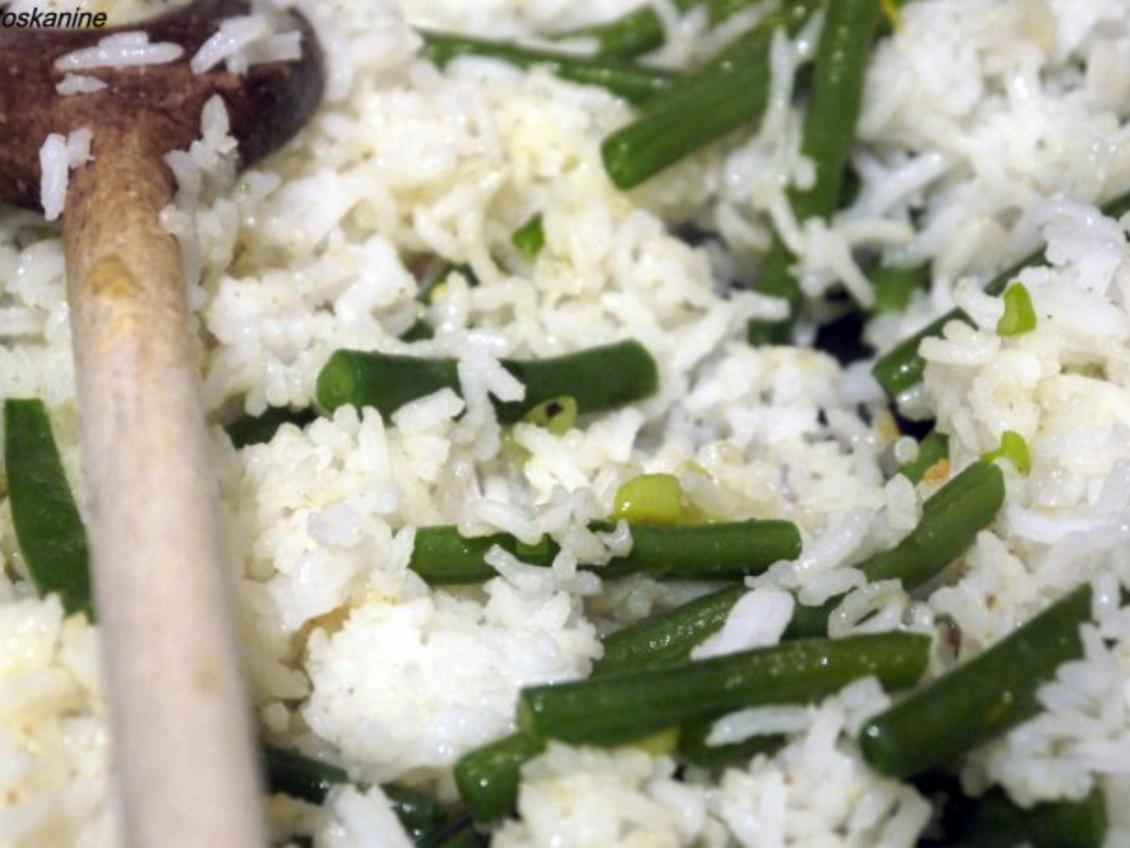 Reispfanne mit Garnelen und Avocado - einfach - 356 kcal/100g