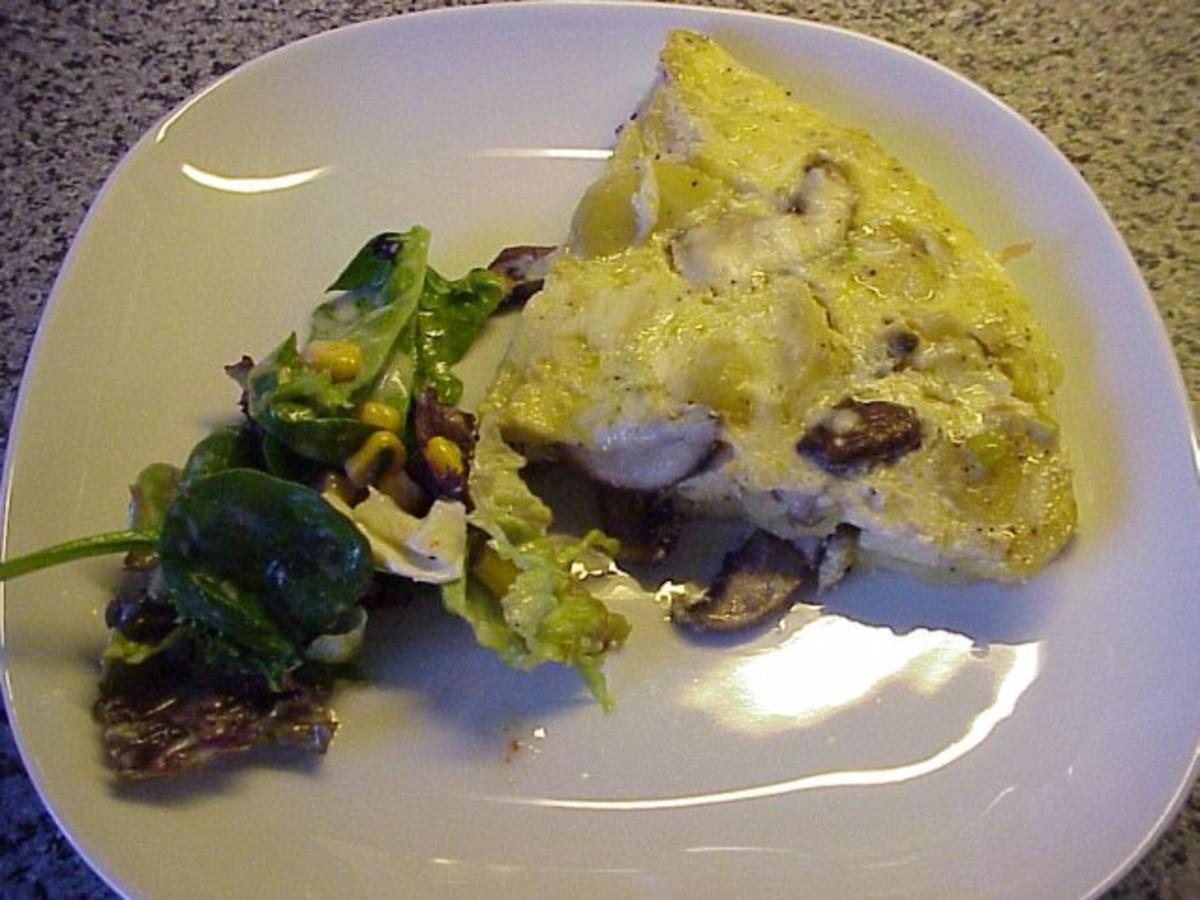 Kartoffel Pilz Tortilla - einfach - 184 kcal/100g