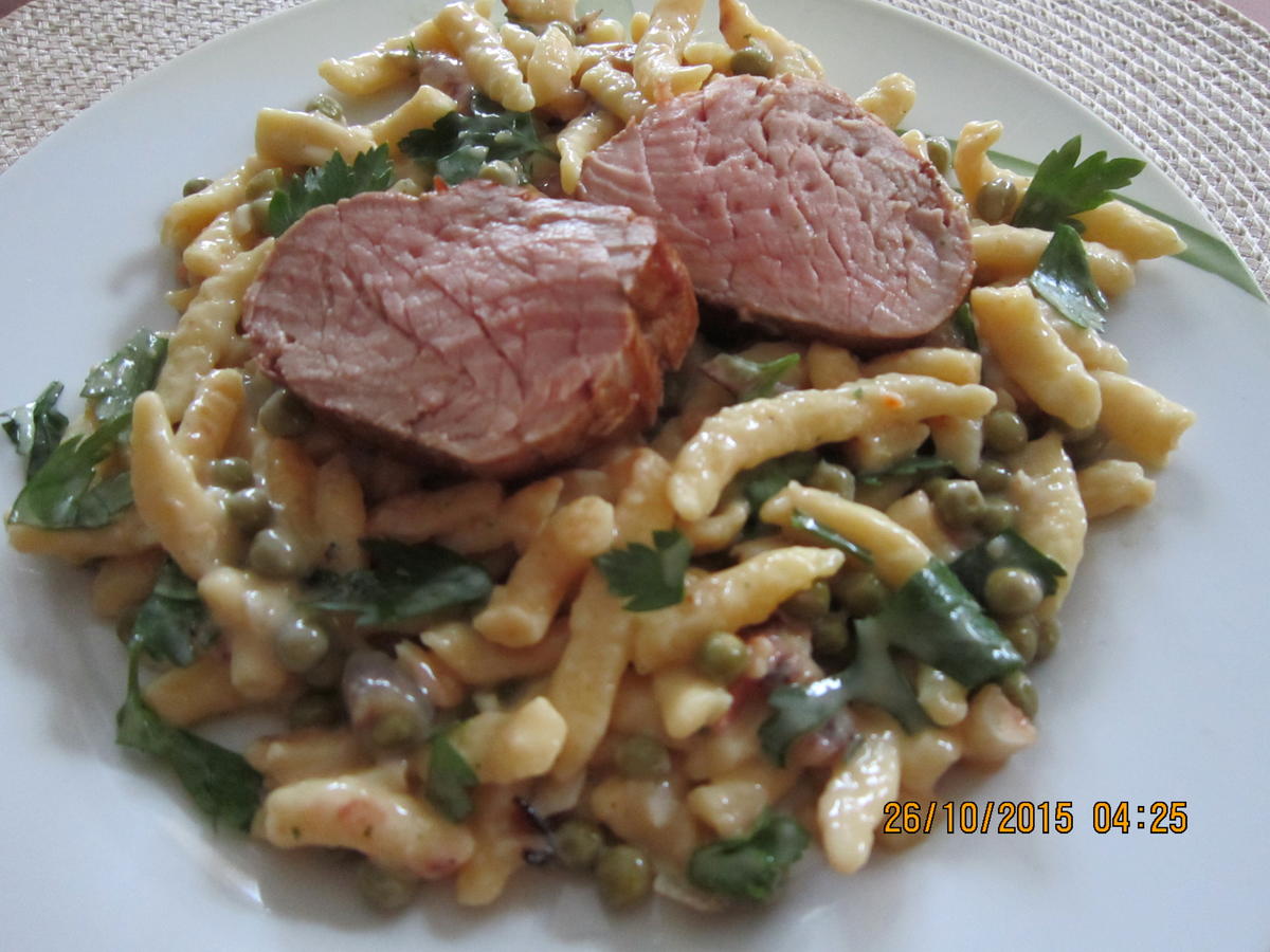 Spätzle mit Sauce und Schweinefilet - einfach - von Sheeva1960
