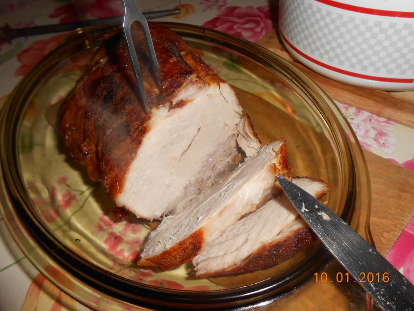 Schweinebraten mit Blumenkohl und Salzkartoffeln oder Klöße und Rotkohl ...