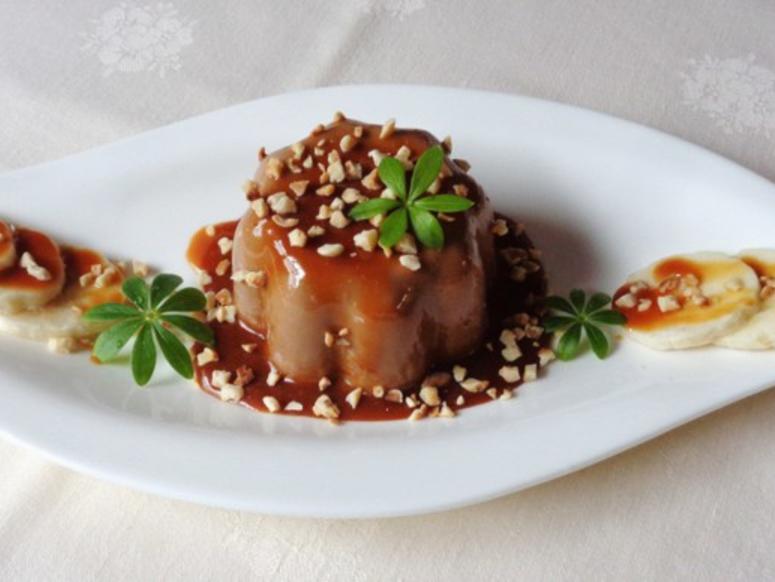 Nougat Pudding mit Karamellsauce - einfach - von Cookies