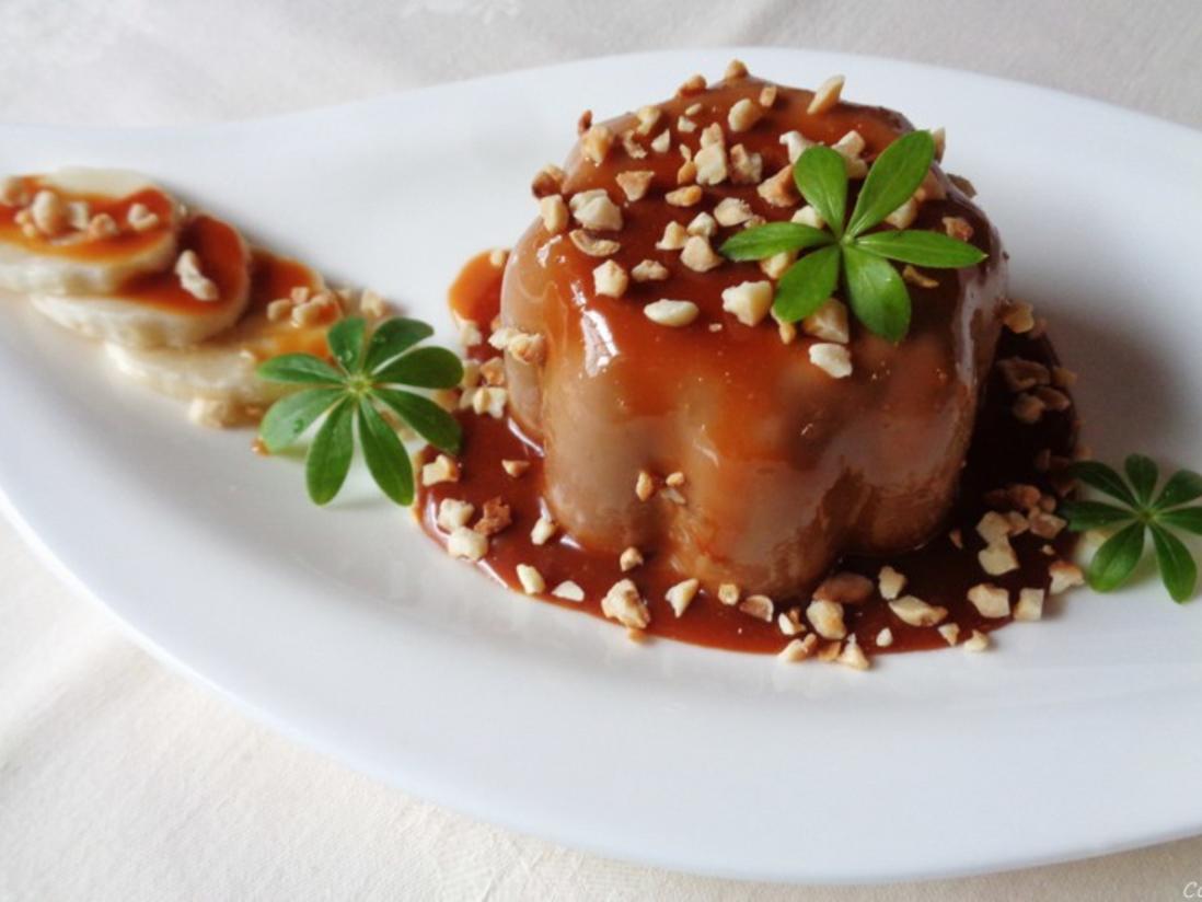 Nougat Pudding mit Karamellsauce - einfach - von Cookies