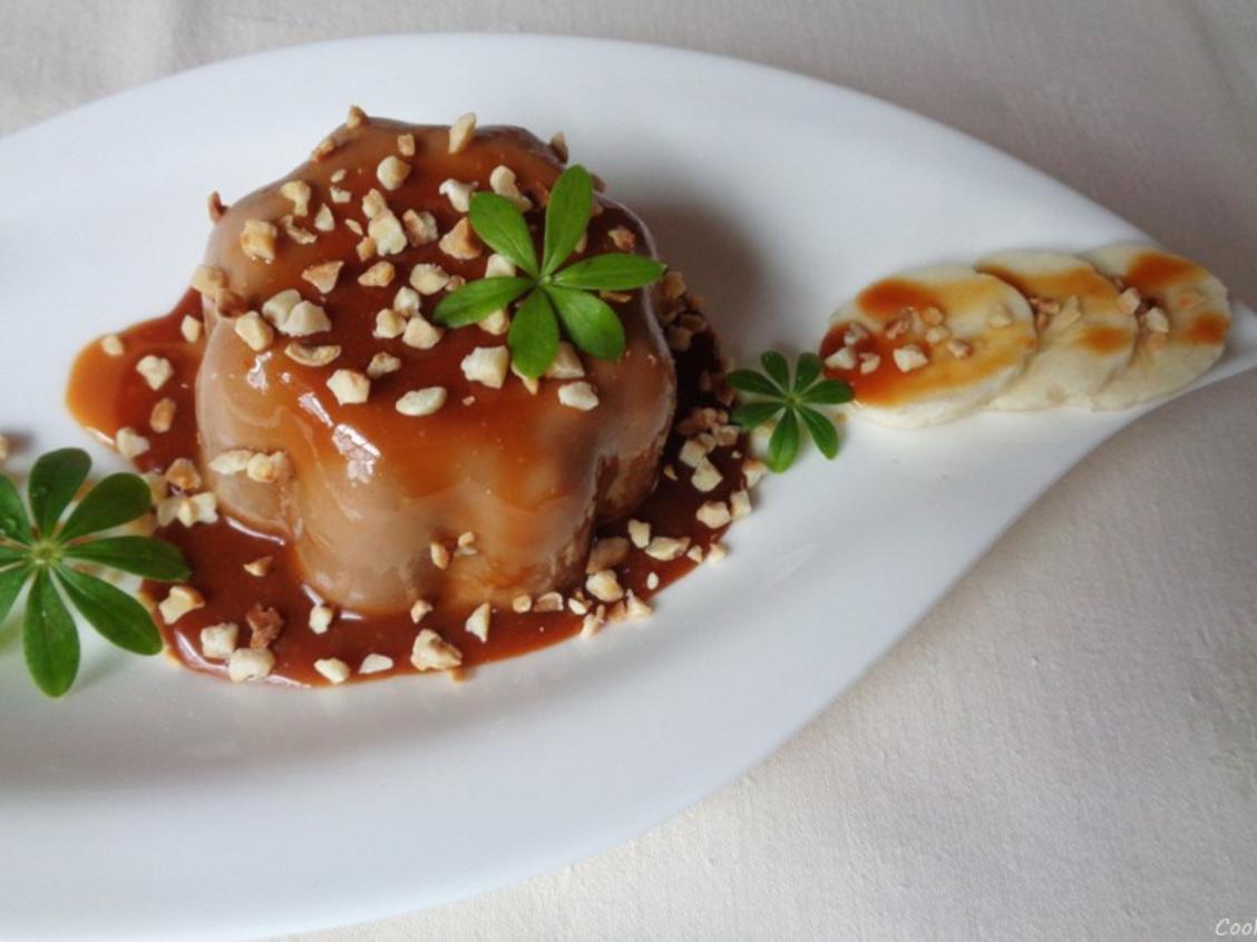 Nougat Pudding mit Karamellsauce - einfach - von Cookies