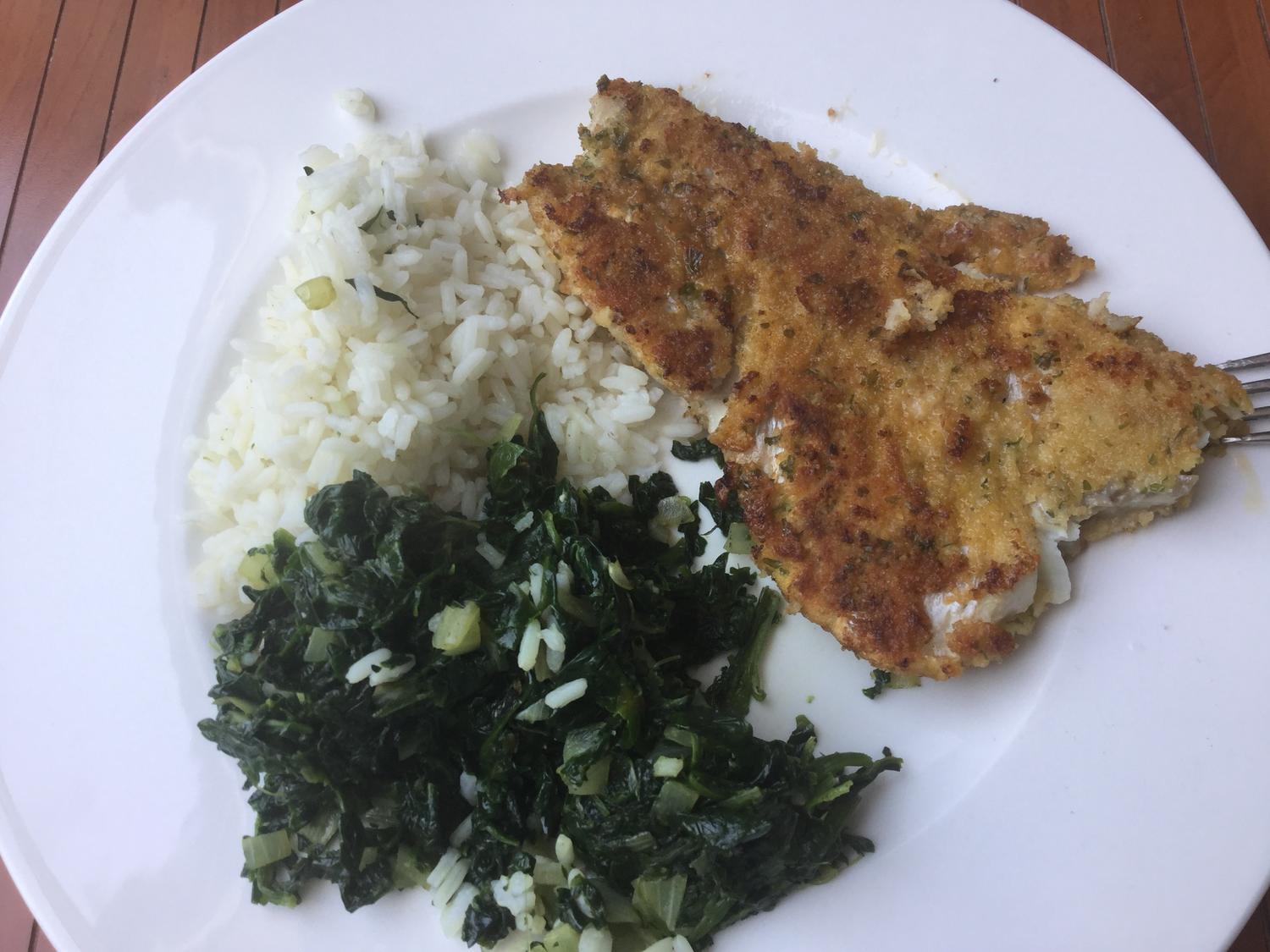 Rotbarschfilet an würzigem Blattspinat - Rezept - kochbar.de