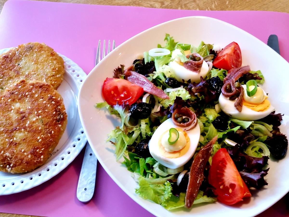 Bunter Salatteller Hauptspeise = kochbar Challenge 5 0 Mai 2019 ...