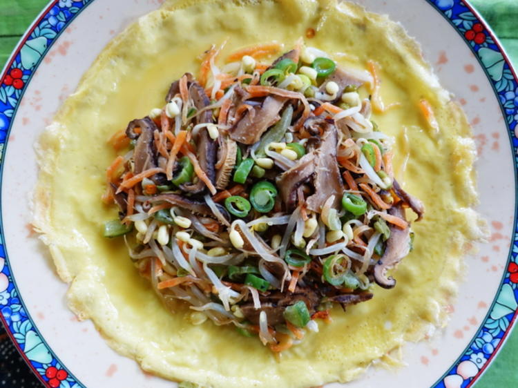 Gefüllte, frittierte Omeletten Zui Zha Su Juan - von Antareja