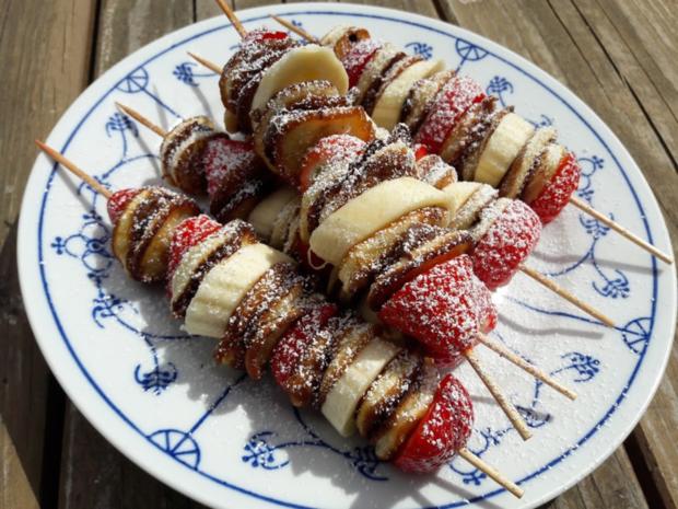 Pancake-Obst-Spieße - Rezept mit Bild - kochbar.de Pancake-Obst-Spieße - Rezept mit Bild - kochbar.de