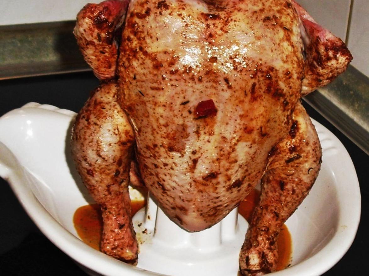 Broiler vom Spiess mit Sahnekartoffeln - einfach - von GreteDrafz