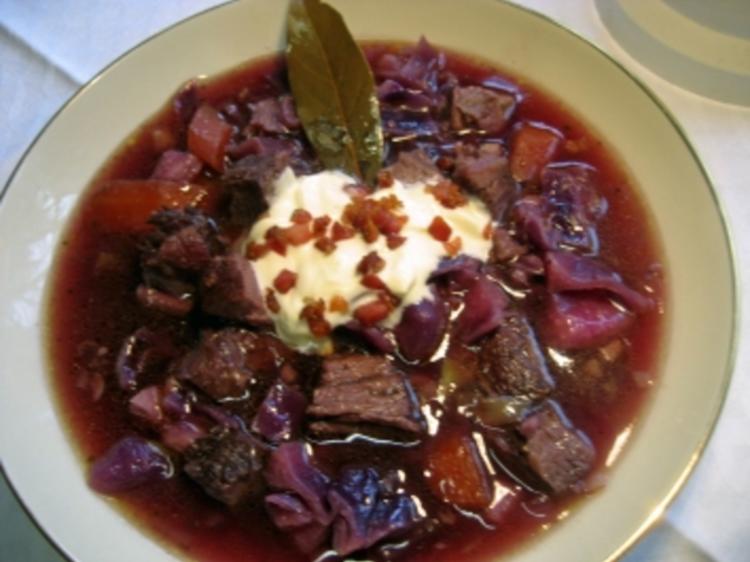 Rotkohlsuppe mit Rindfleisch - einfach - von mimi